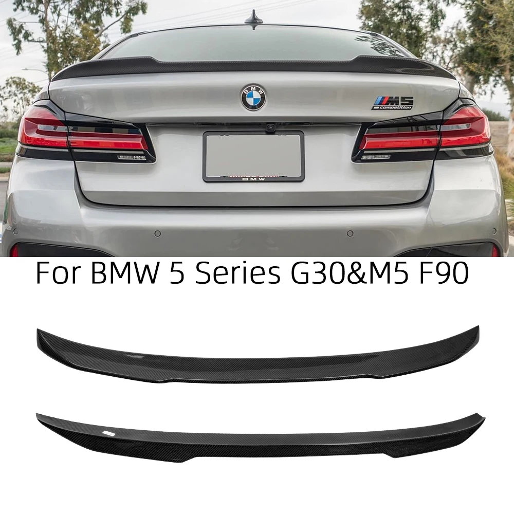 For Bmw 5 Series G30&m5 F90 Cs Style Carbon Fiber Rear Spoiler Trunk ...