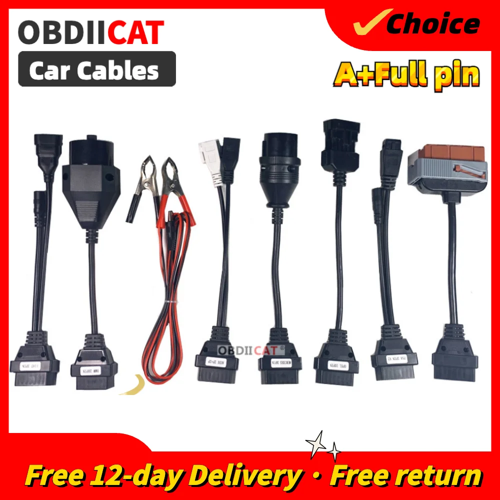 8pcs-Full-Set-Car-Cables-Truck-Cables-Set-For-TCS-PRO-Plus-d150-MVD ...