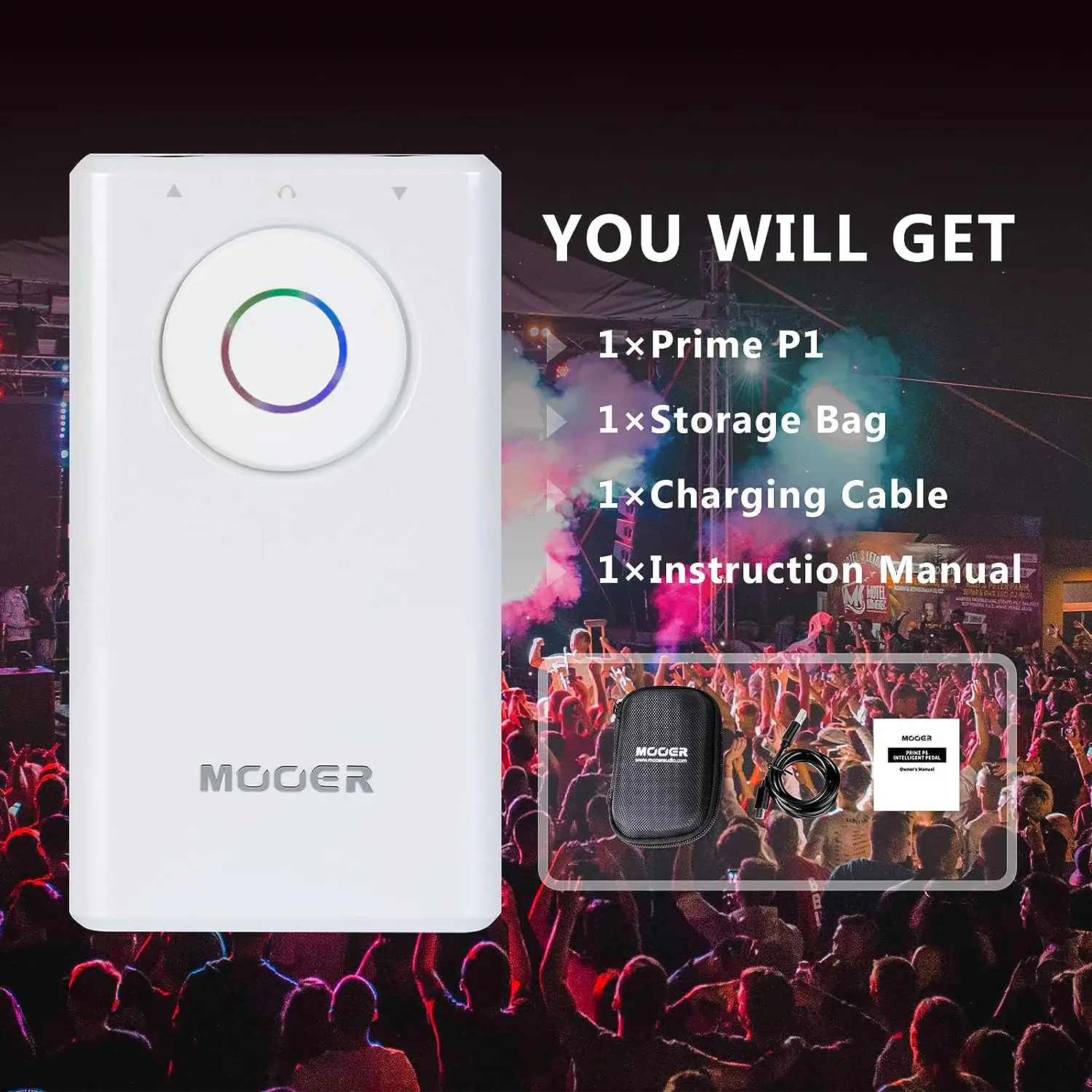 Mooer Prime P1 Guitar Pedal Smart Multic-Effect Pedal Built-in 126 Effects 40 Drum Machines 80s ...