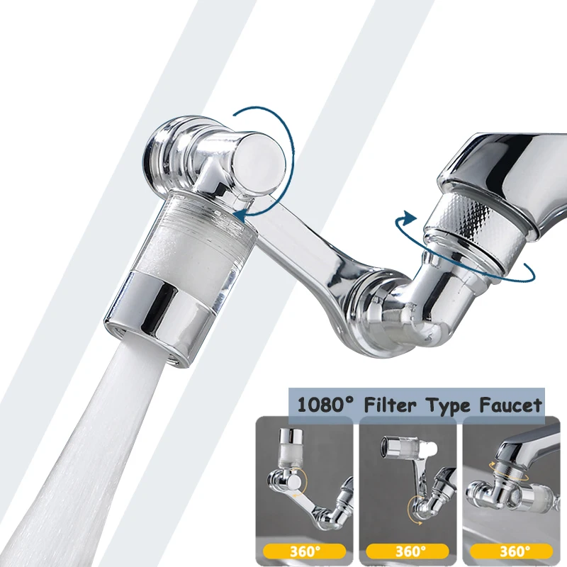 360-1080-Rotatable-Extension-Faucet-Aerator-with-Filter-Element-Anti ...