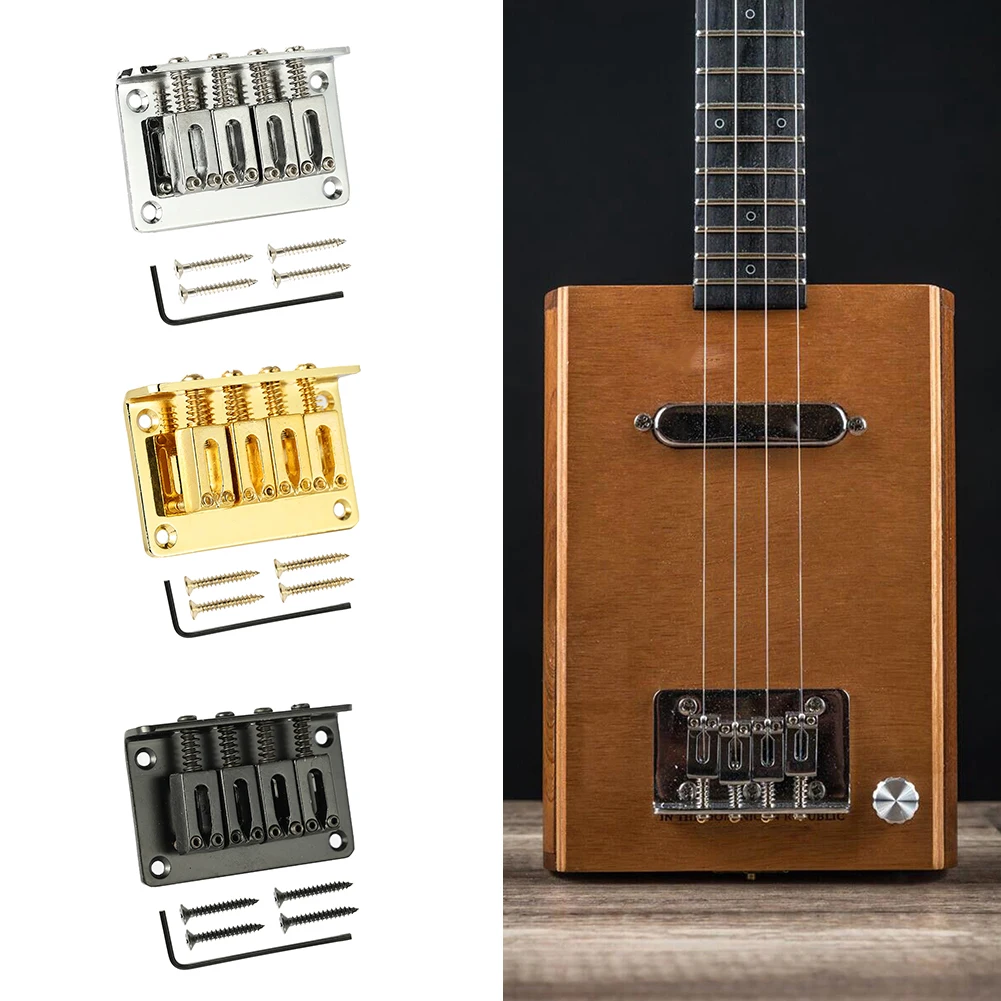 4String-Guitar-Bridge-Tailpiece-Hardtail-For-CigarBox-Guitars-Ukulele ...