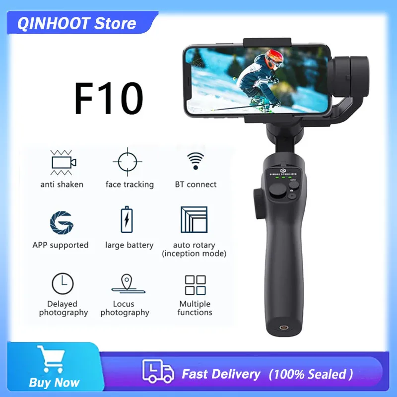 F10 3-Axis Handheld Gimbal Smartphone Stabilizer Cellphone Selfie Stick ...