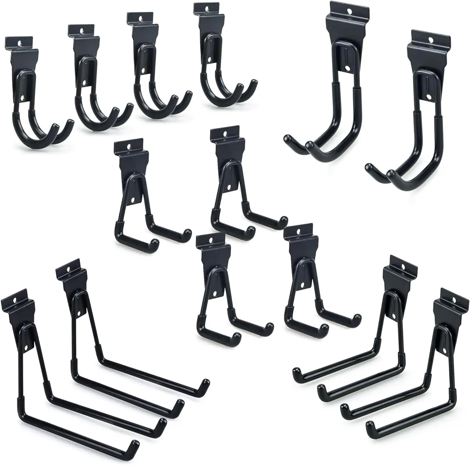 14pc Heavy Duty Metal Hook Garage Organizer Slatwall Storage Hooks ...