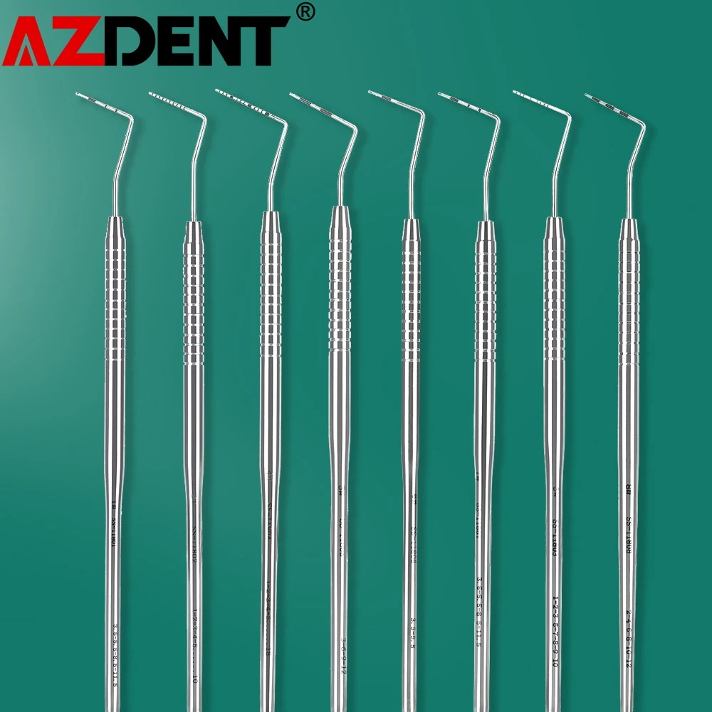 1 PC AZDENT Dental Stainless Steel Periodontal Probe With Scaler ...