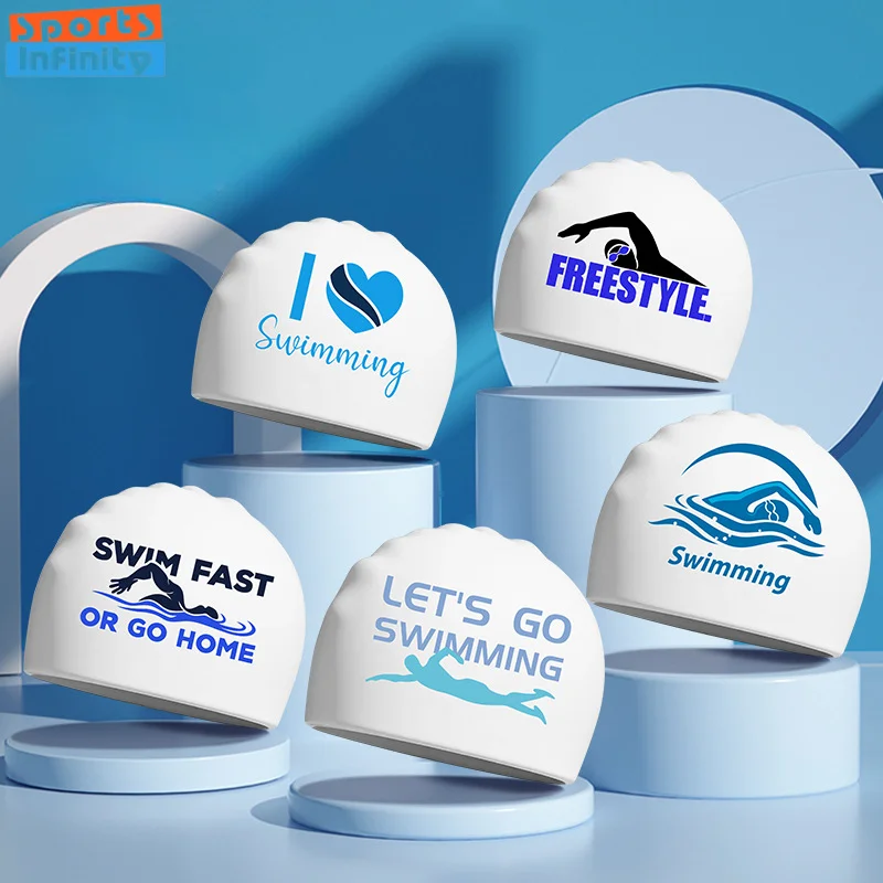 Adult-Unisex-Silicone-Swimming-Cap-Waterproof-Comfortable-Long-Hair-and ...