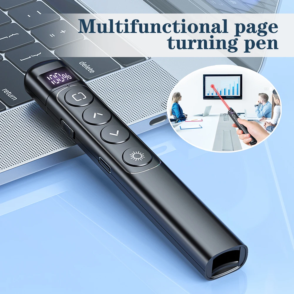 Wireless-Presentation-Pointer-PPT-Page-Turner-Power-Display-USB-Pointer ...