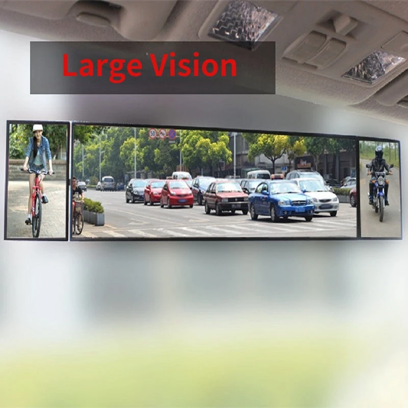 Car-Universal-Rear-View-Mirror-Wide-Angle-Clip-On-Convex-Curved-Mirror ...