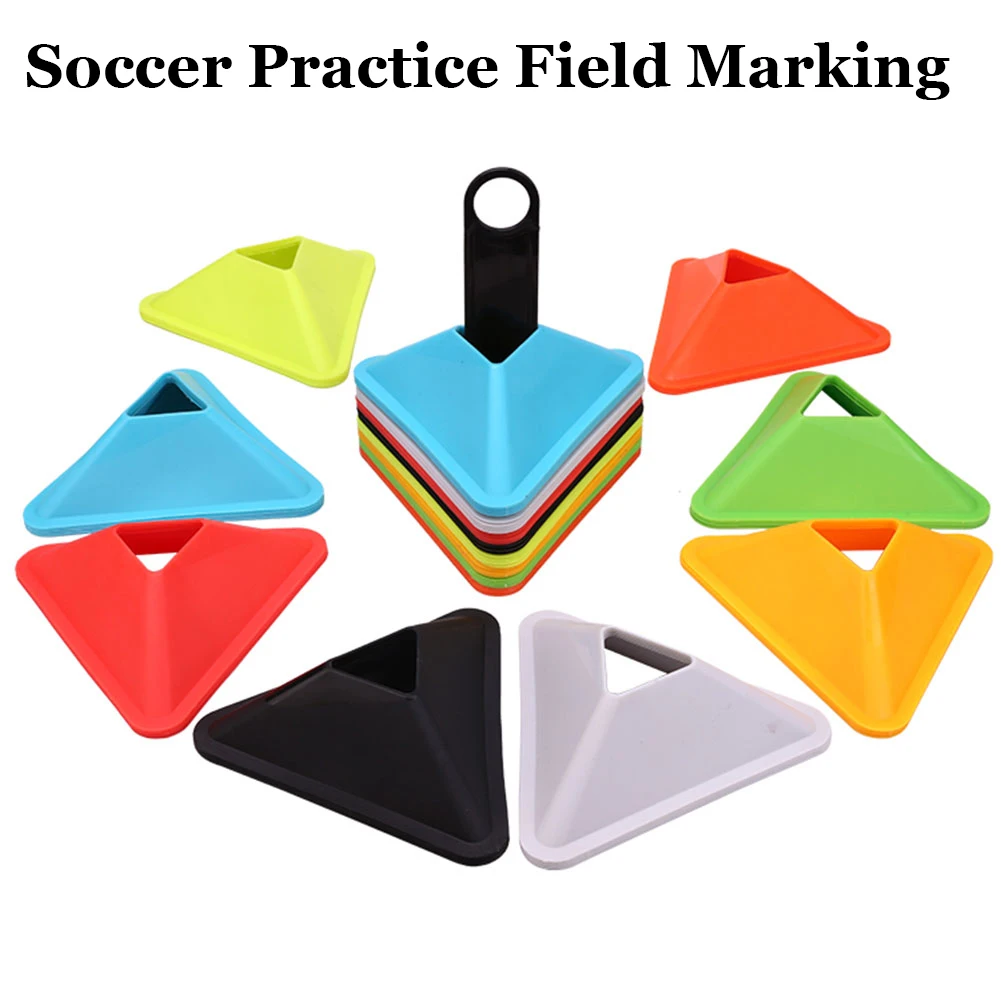 10PCS Football Training Disc Triangle Soccer Practice Field Marking ...