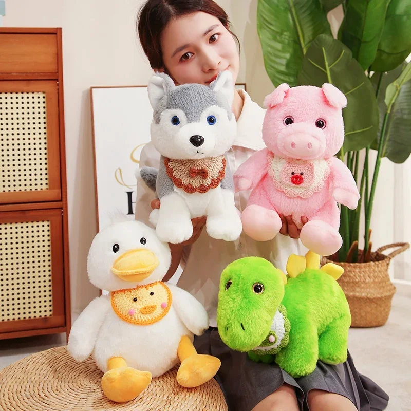 Creative-Husky-duck-pig-dinosaur-bib-with-Bib-Plush-Toy-Stuffed-Soft ...