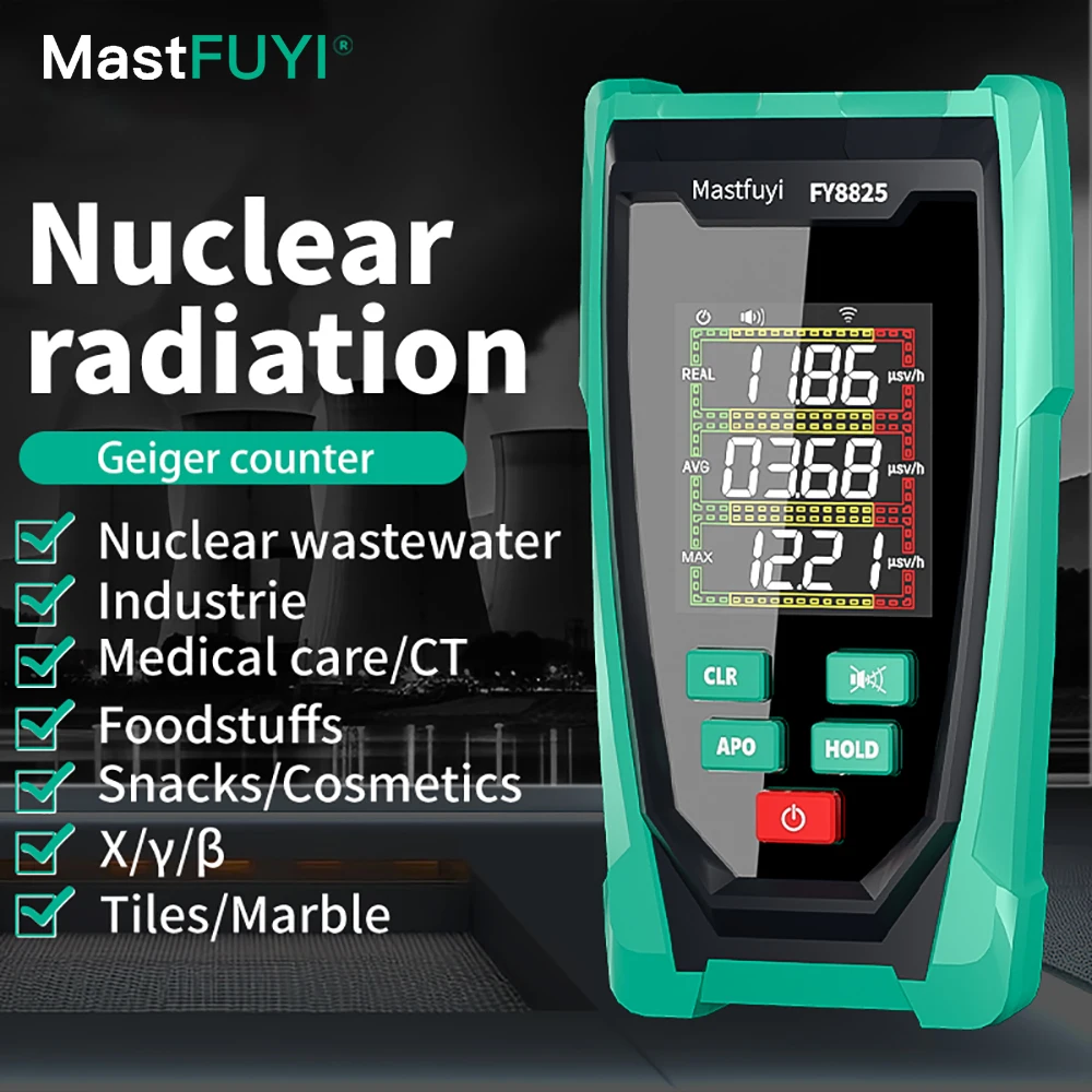 MASTFUYI-FY8825-Geiger-Counter-Nuclear-Radiation-Detector-LCD-Display-X ...