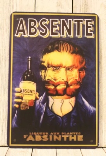 Absente-Absinthe-Tin-Sign-Bar-Vintage-French-Bistro-Decor-Absenthe-Ad ...