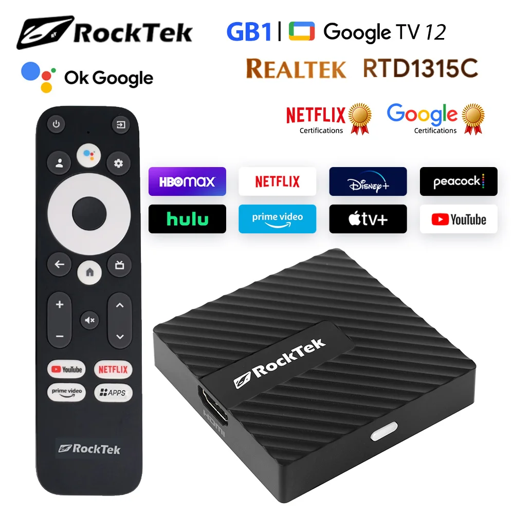 RockTek-GB1-TV-Dongle-Netflix-Google-Certificado-2GB-DDR4-16GB-eMMC-Realtek1315C-A55-Suporte ...