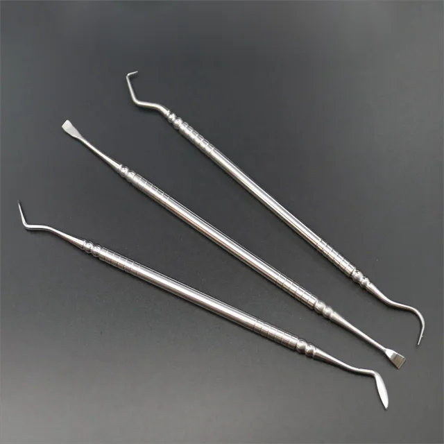 3PCS Stainless Steel Dental Tools Double Probe Oral Mirror Dental Tools ...