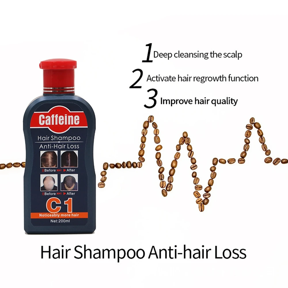 200ml Caffeine Professional Shampoo Hair Regrowth Anti Loss Growth ...