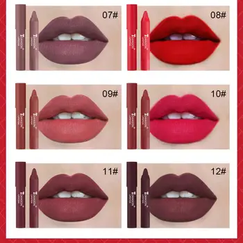 3PCS/Set TEAYASON Lipstick Pencil Velvet Matte Waterproof Long Lasting ...