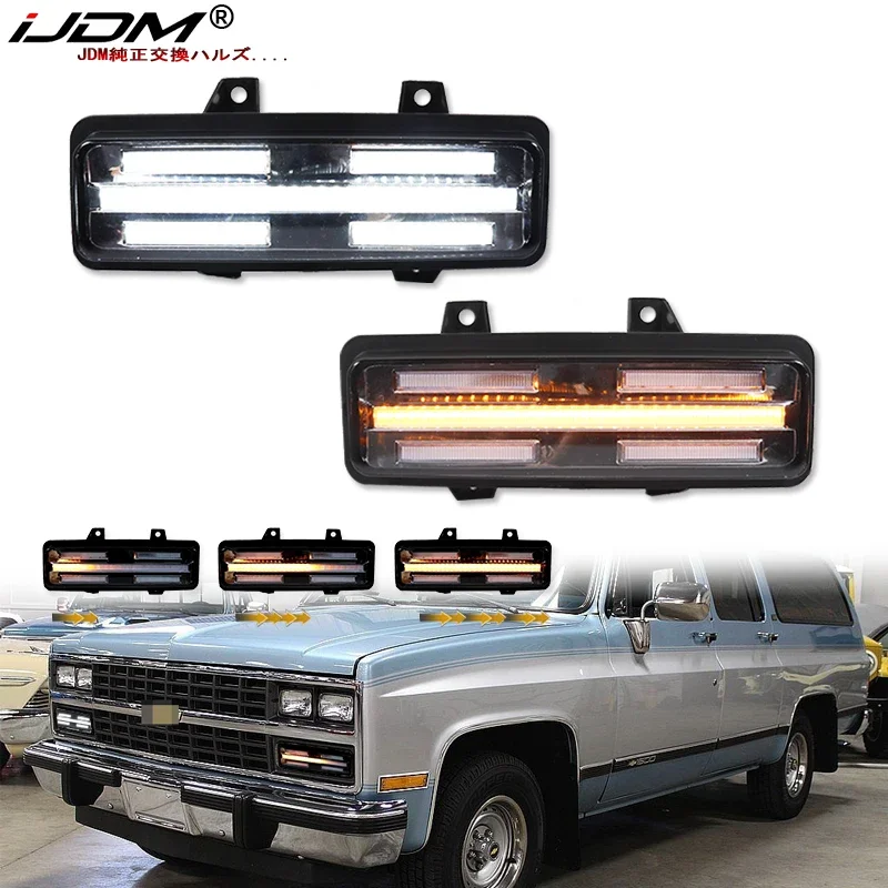 iJDM-For-Chevy-GMC-Van-Jimmy-Pickup-Truck-Front-Bumper-Sequential-Amber ...