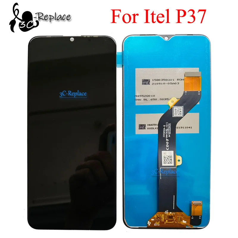 High Quality Black 6.5 Inch For Itel P37 P651w Lcd Display Touch Screen ...