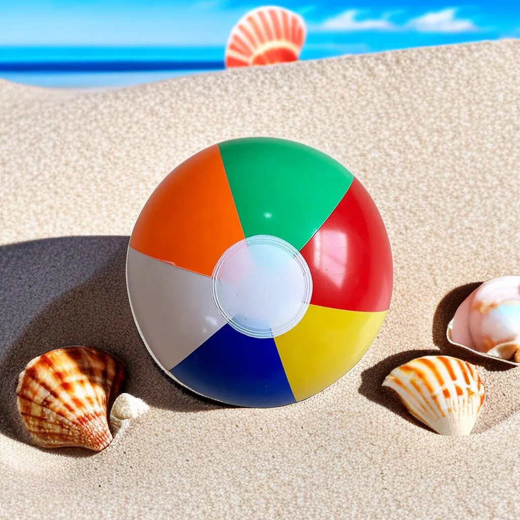 Six-color-Beach-Ball-Water-Play-Ball-Inflatable-Pat-Ball-40CM-Children ...