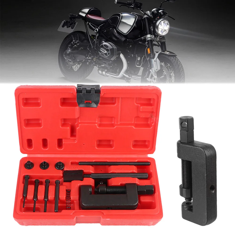 Cam Drive Chain Breaker Riveting Repair Tool Kit With Red Case 13Pcs ...
