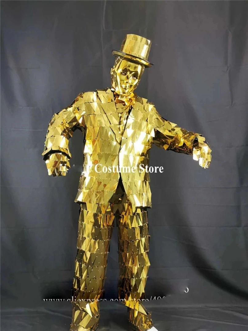 Mirror-Man-Suite-Singer-Outfit-Gold-silver-stage-show-dance-costume ...