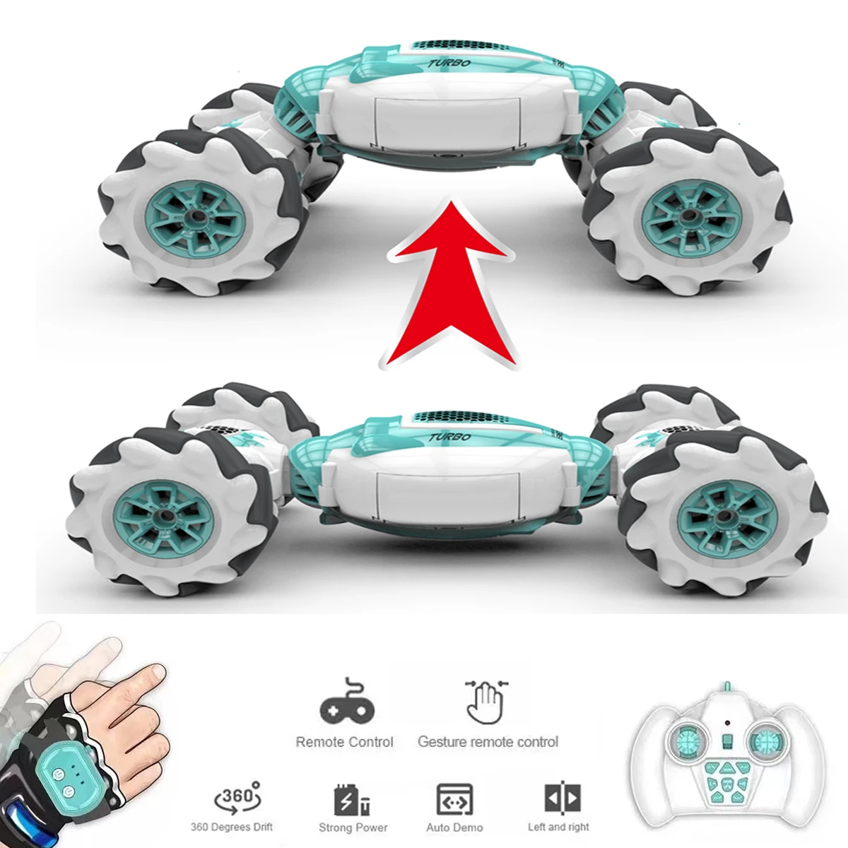 2022 NEW RC Stunt Car Remote Control Watch Gesture Induction 360 Degree ...