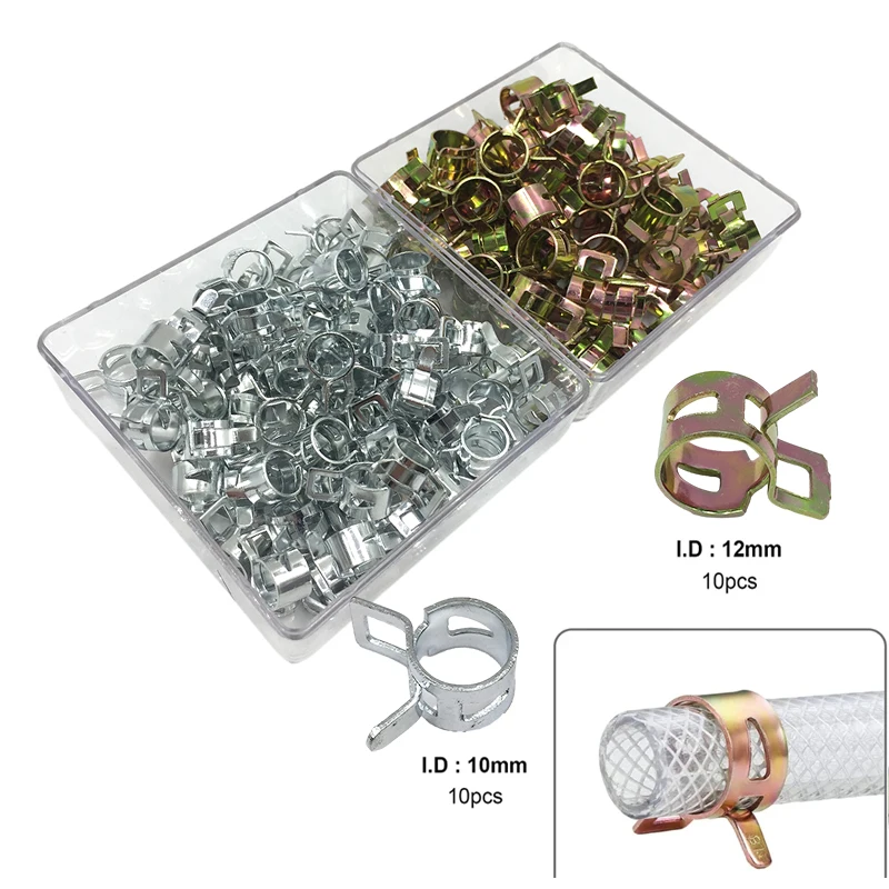 10-PCS-Hose-Clamp-Pipe-Clamp-Hose-Clips-Hose-Clamp-Motorcycle-Reusable ...