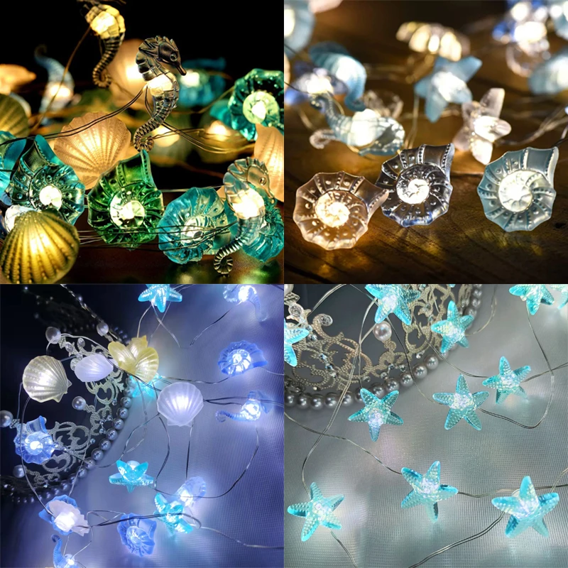 Starfish-20LED-String-Lights-Under-the-Sea-Party-Battery-Powered-Fairy ...