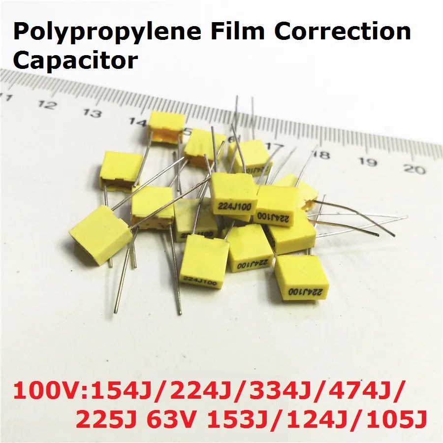 20PCS Polypropylene Film Capacitor 100V 154J100 224J100 334J100 474J100 ...