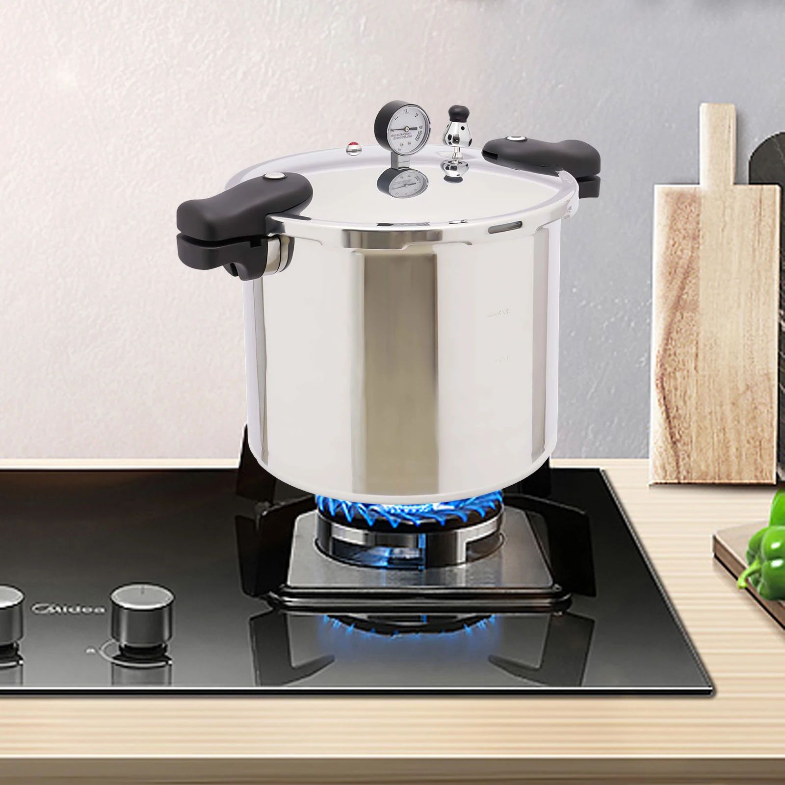 23 Quart Large Capacity Pressure Canner Cooker W/ Gauge Release Valve ...