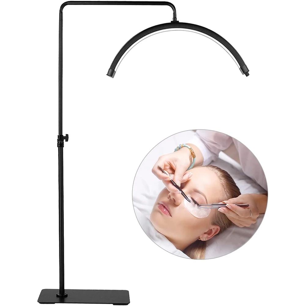 40W güzellik Salon kirpik lamba 28 inç LED kirpik yarım ay ışık lambası ...