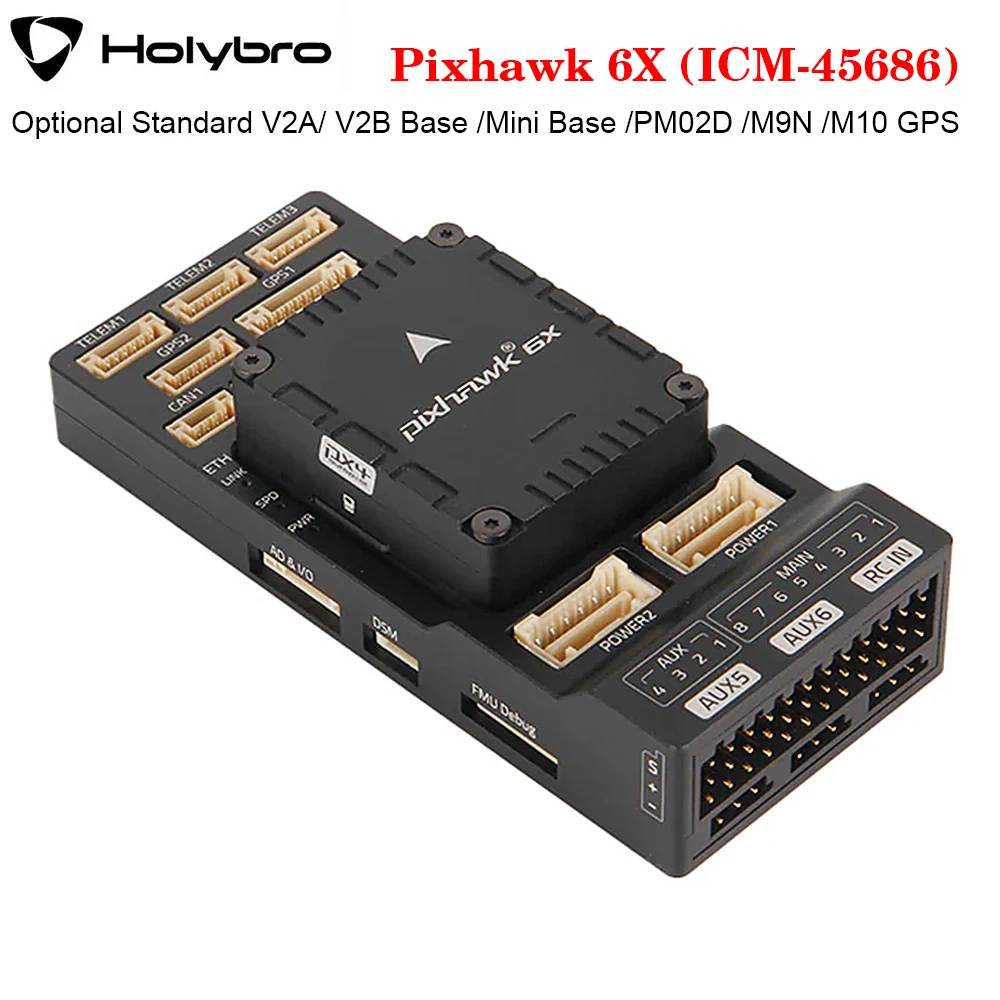 Holybro Pixhawk 6X 자동 조종 장치 H753 비행 컨트롤러, 표준 V2A/V2B 베이스/미니 베이스/PM02D ...