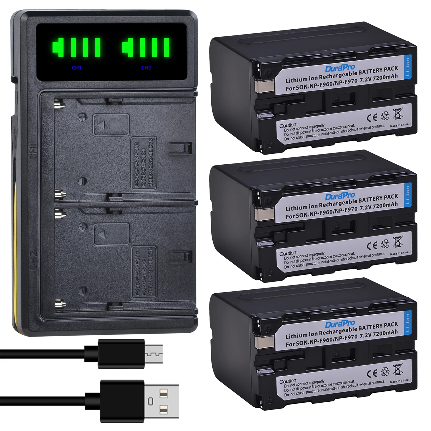 7200mAh NP F970 NP F960 NP F970 Batteries + Charger for SONY HVR HD1000 HVR HD1000E HVR V1J For ...