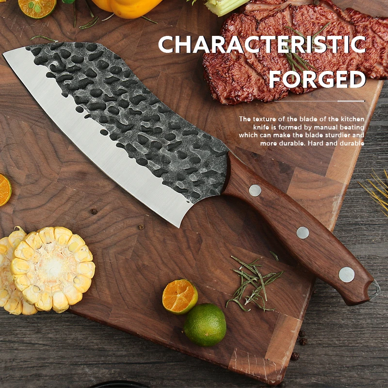 7-Inch-Carving-Knife-Hand-Wrought-Small-Kitchen-Knife-Walnut-Handle ...