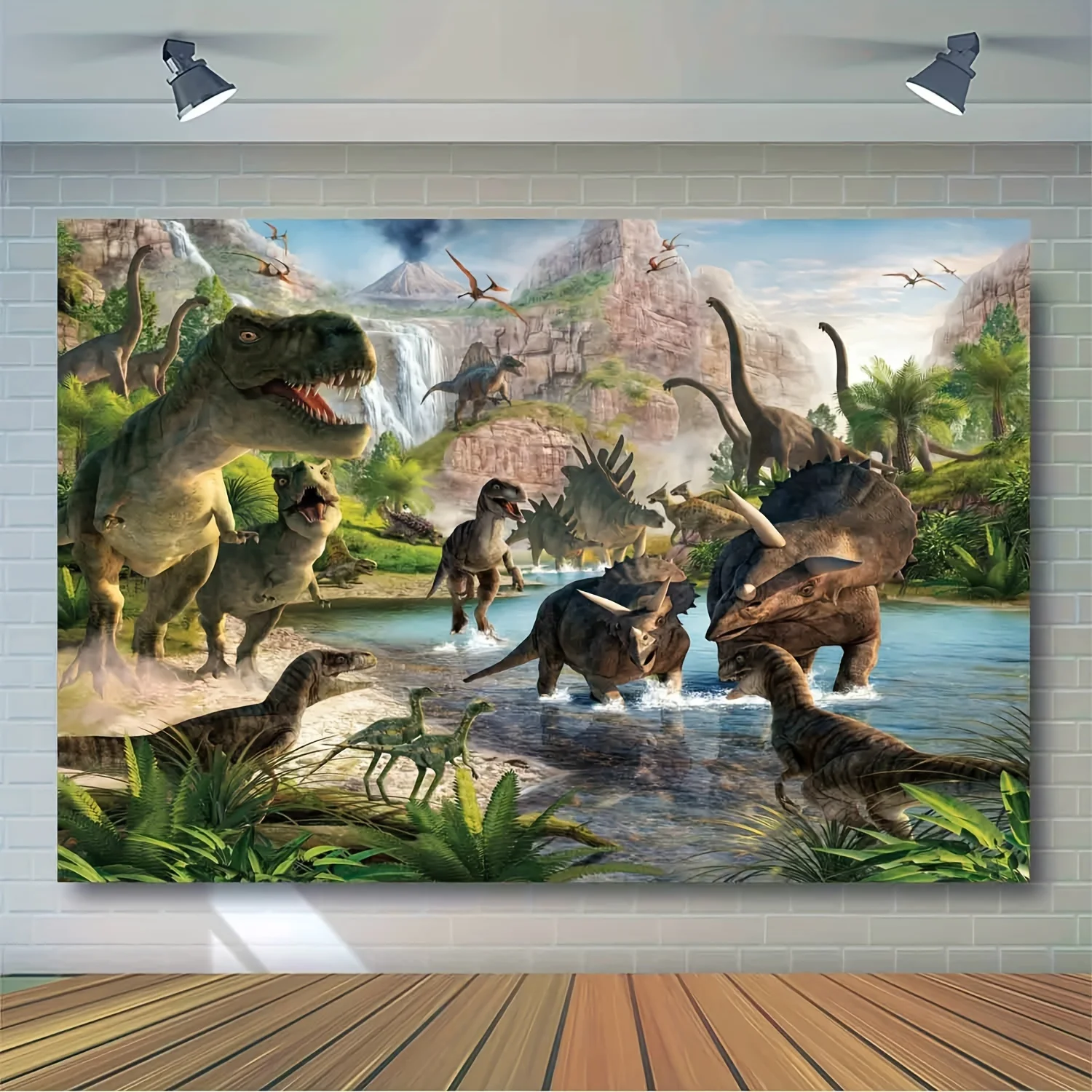 150-100CM-Dinosaur-Background-Fabric-Dinosaur-Park-Theme-Background ...