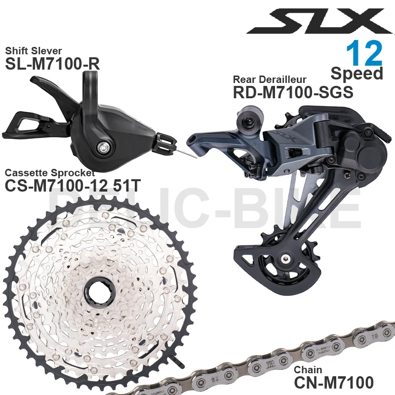 SHIMANO SLX M7100 1x12v Groupset Shifter Rear Derailleur 12 speed 10 ...