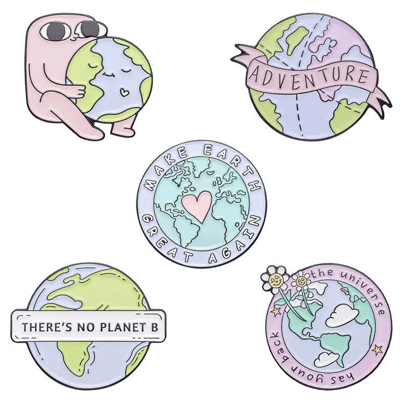 Broche-de-carte-du-monde-en-forme-de-terre-de-dessin-anim-insigne-en-m ...