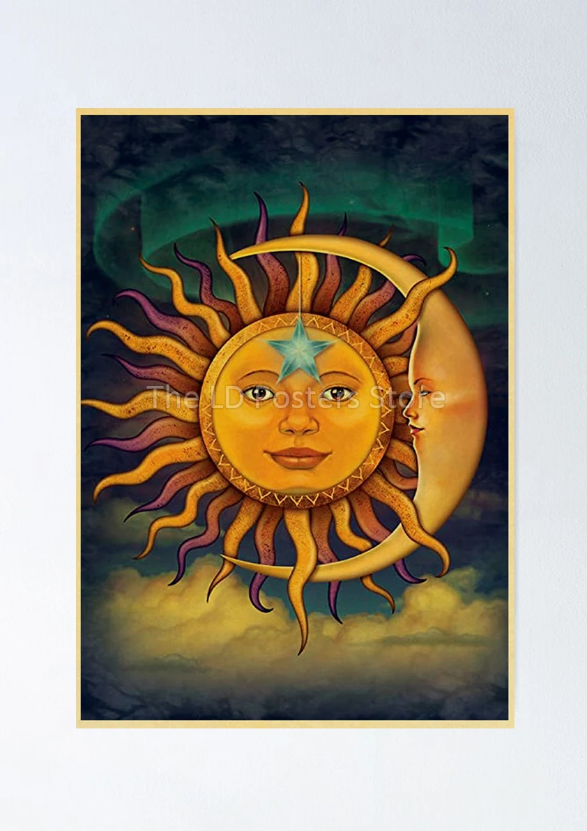 Celestial Sun And Moon Art