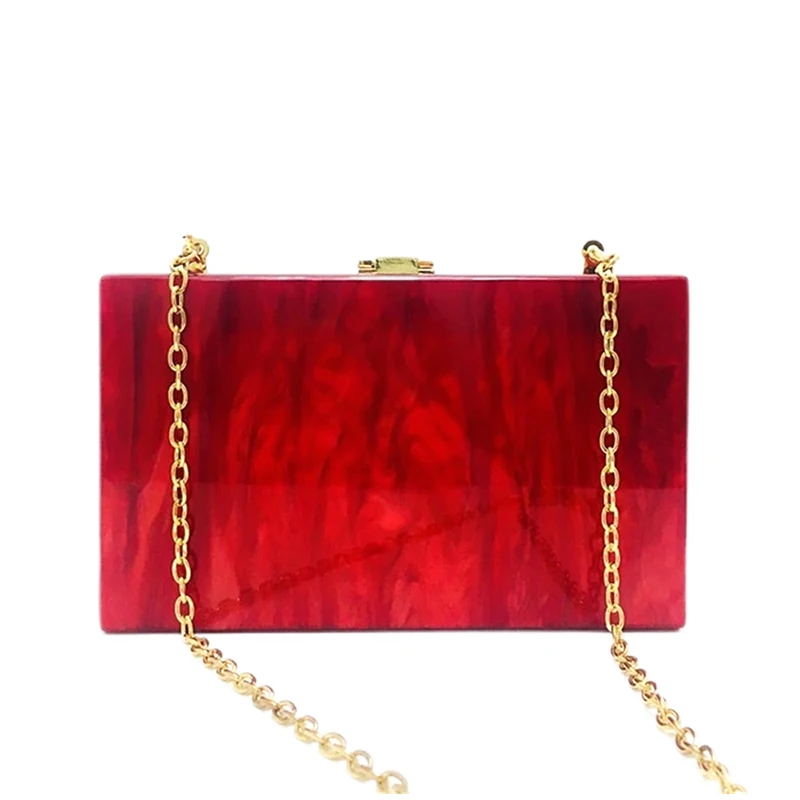 Luxury-Brand-Acrylic-Evening-Bag-Pure-Red-Pearl-Clutch-Purse-Designer ...