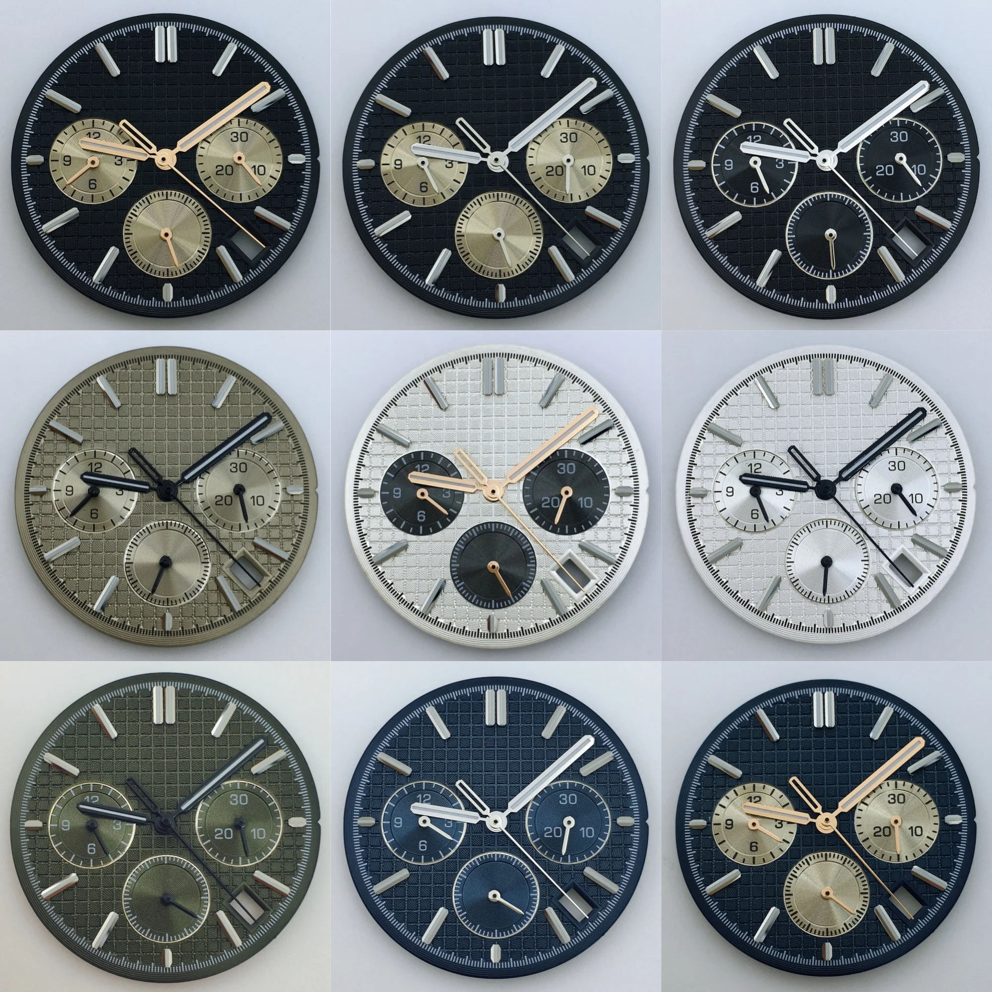 31.5MM Diameter Dial C3 Luminous Dial With Hands for VK63 Movement ...