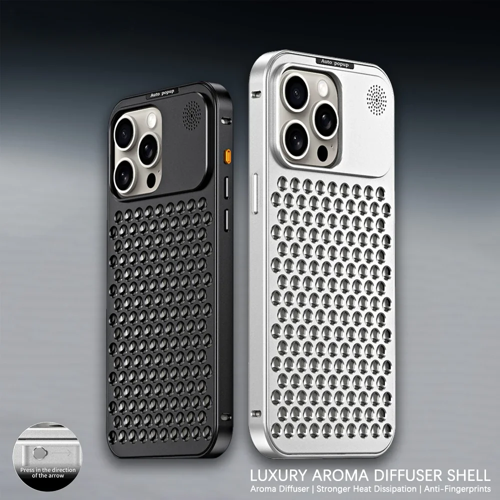 Fragrance-Aluminum-Metal-Case-For-iPhone-15-Plus-14-13-12-Pro-Max-Aroma ...