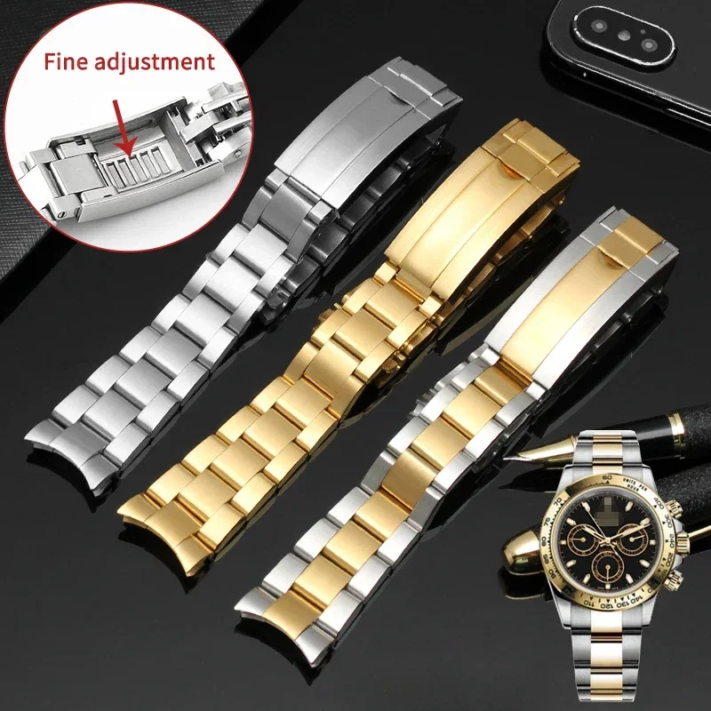 Fine-Tuning Pull Button Watchbands for Rolex Men Gentleman Daytona ...
