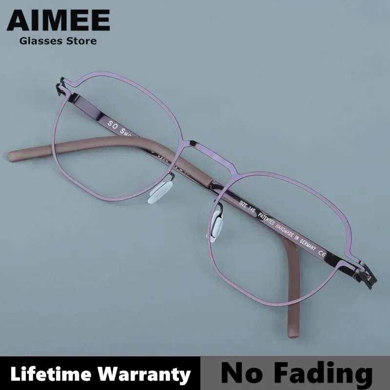 Lifetime-Warranty-No-Fading-Men-Polygon-Square-Eyeglasses-German-Brand ...