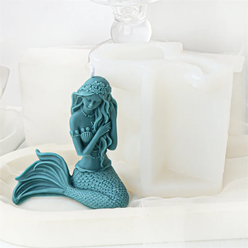 Shell-Conch-Mermaid-Silicone-Mold-Gypsum-form-DIY-Handmade-Plaster ...