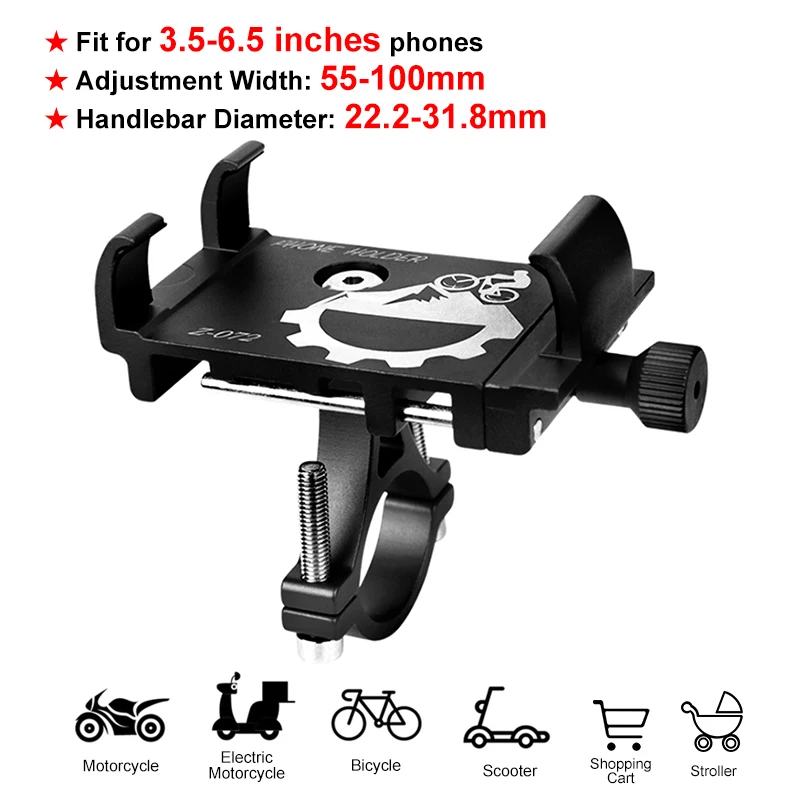 Bicycle-Cell-Phone-Holder-Mount-Handlebar-Supports-Aluminum-Motorcycle ...