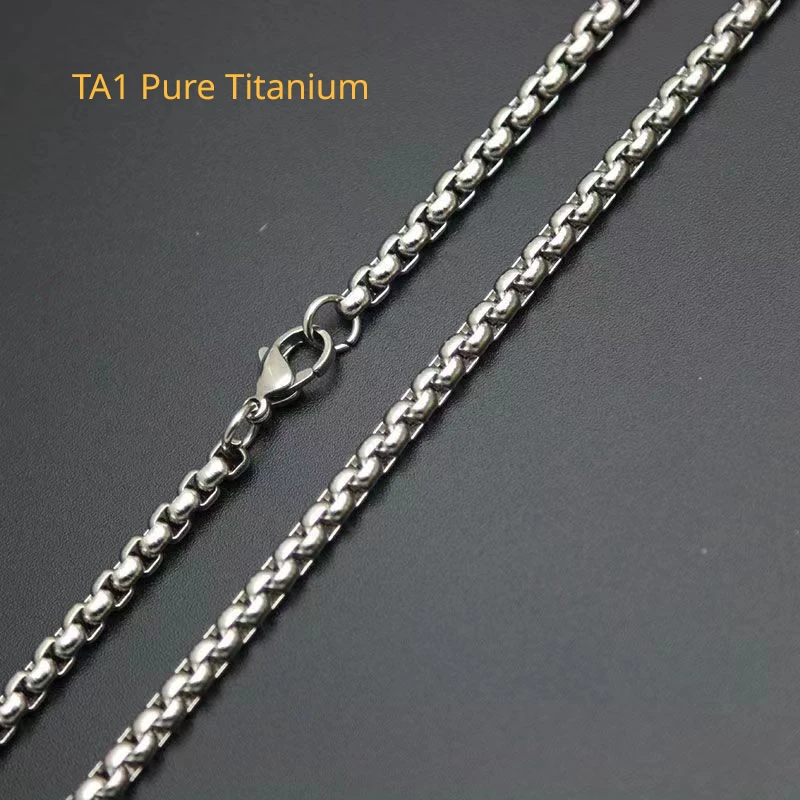 New-3mm-TA1-Pure-Titanium-Square-Rolo-Box-Chain-Necklace-for-Men-Women ...