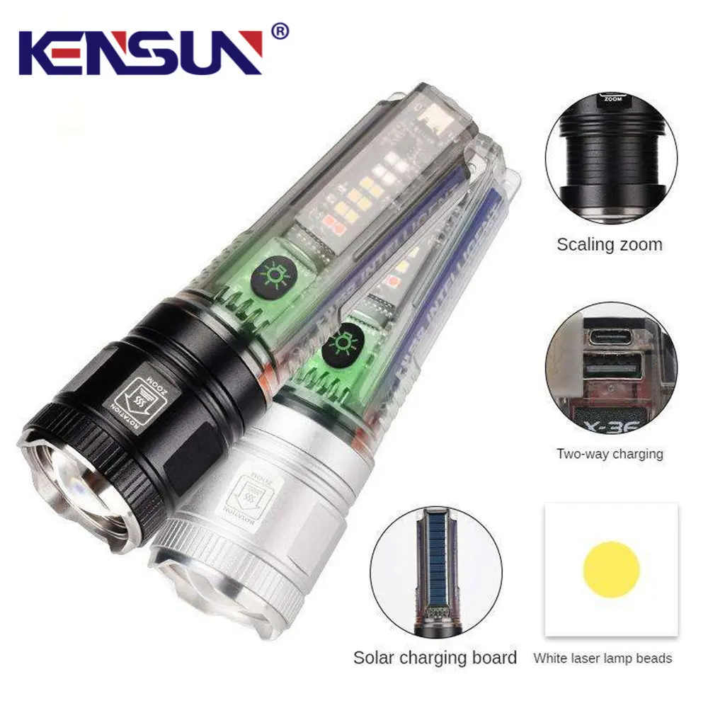 Multifunctional-EDC-Flashlight-Strong-Focused-Long-Range-With-Solar ...