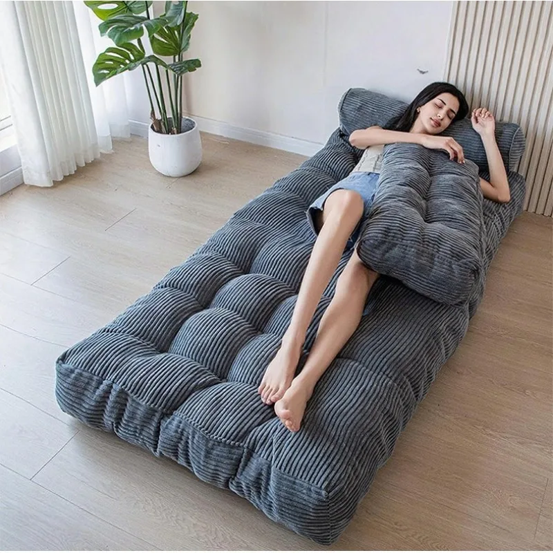 Compressed vacuum sofa Lazy sofa Fabric folding sponge sofa Simple ...
