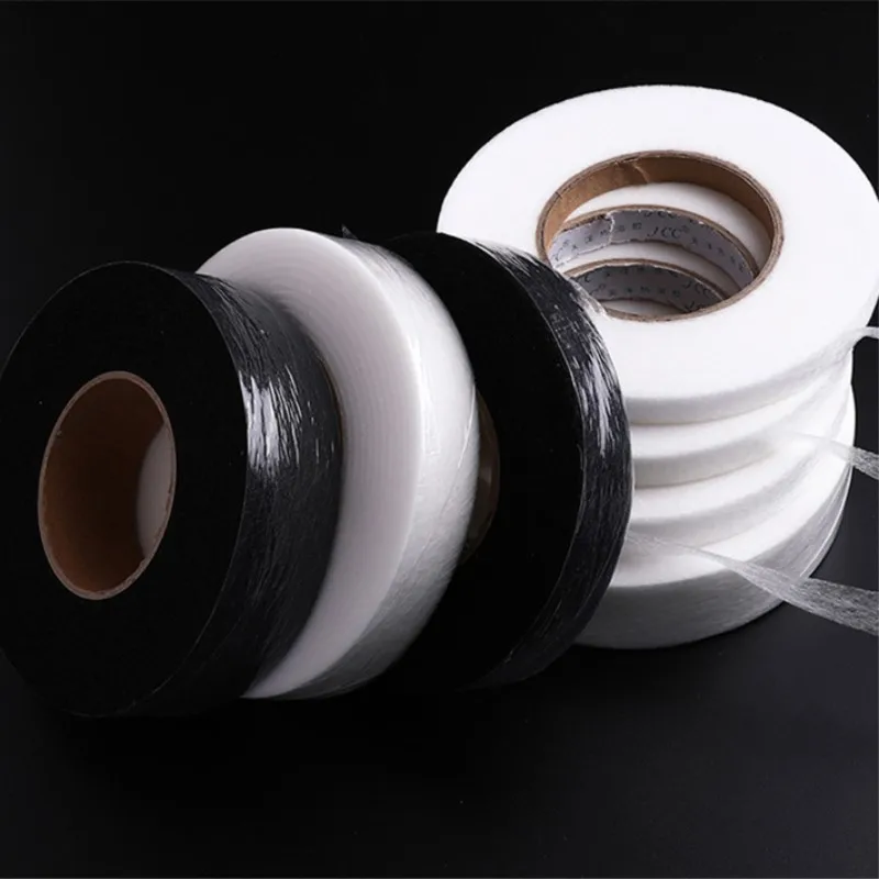 64Meters-Black-White-Double-sided-Interlining-Adhesive-Fabric-Clothes-Iron-On-Hem-Tape ...