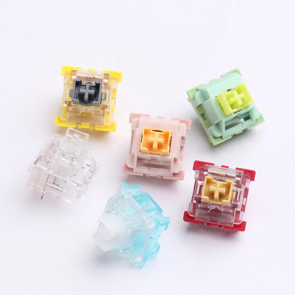 OUTEMU Dustproof switches Honey Peach silent Lime Crystal Linear Yellow Silver Red Panda tactile ...