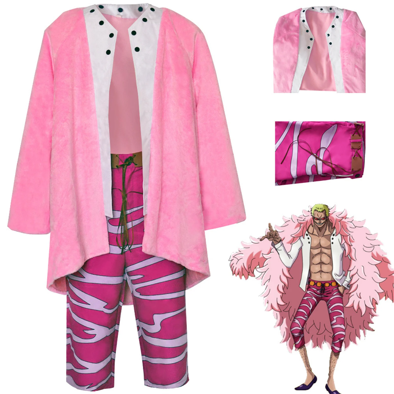 One-Cos-Piece-Donquixote-Doflamingo-Cosplay-Costume-Outfits-Men-Boy ...